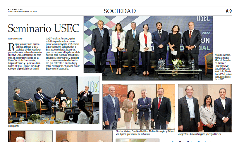 Seminario USEC – Sección Sociedad El Mercurio – Usec